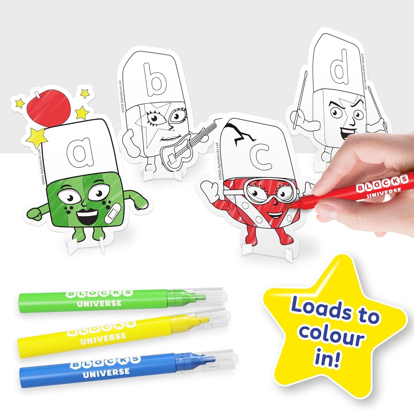 BLADEZ Alpha Blocks Sticker Activity Set, 50+ Pieces, Includes Felt Ti ...