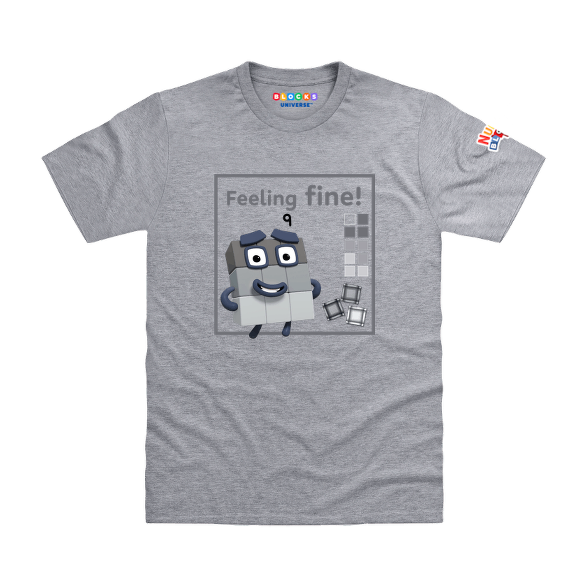 Numberblocks Nine - Feeling Fine! Kids T-Shirt – Blocks Universe Shop