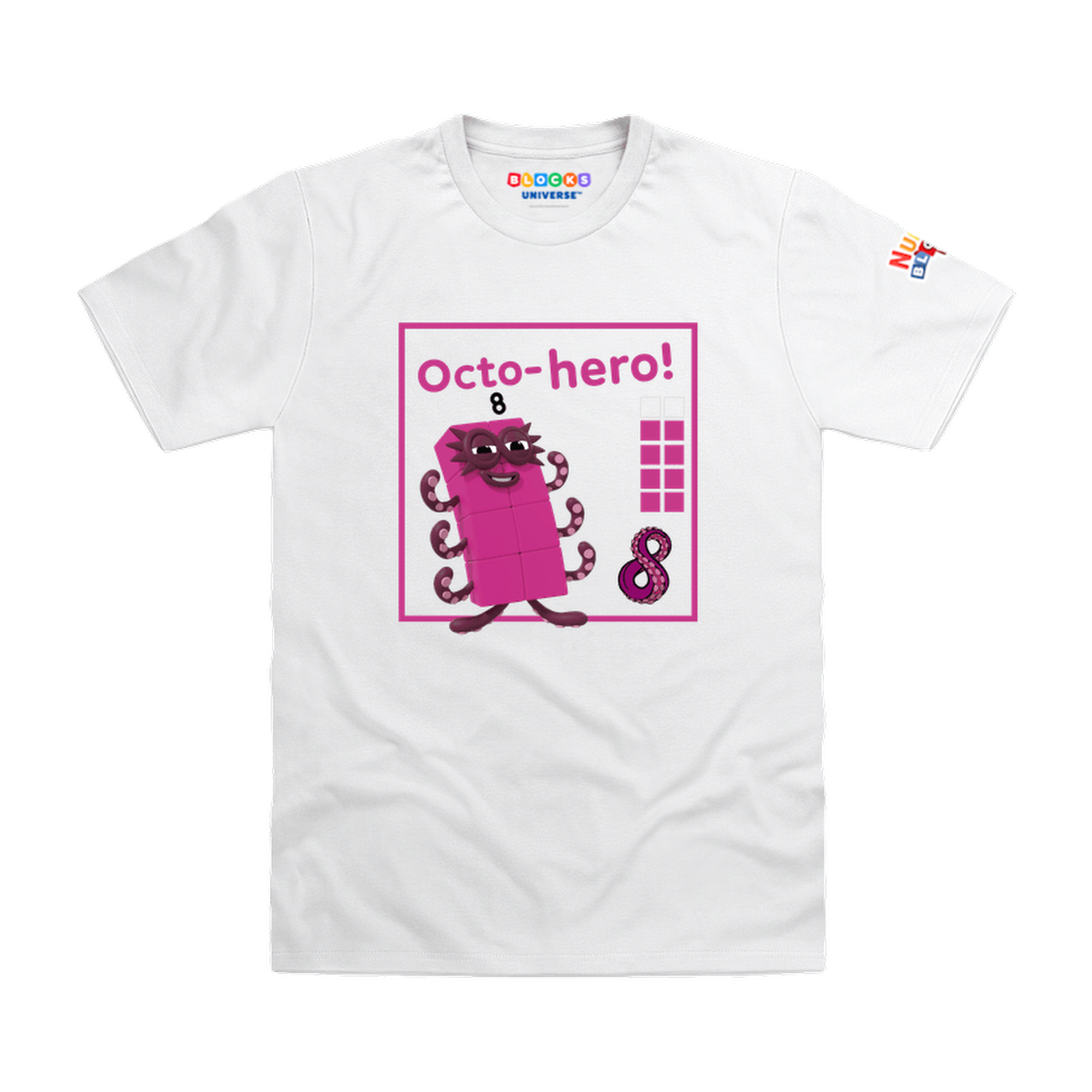 Numberblocks Eight - Octo-Hero! Kids T-Shirt – Blocks Universe Shop