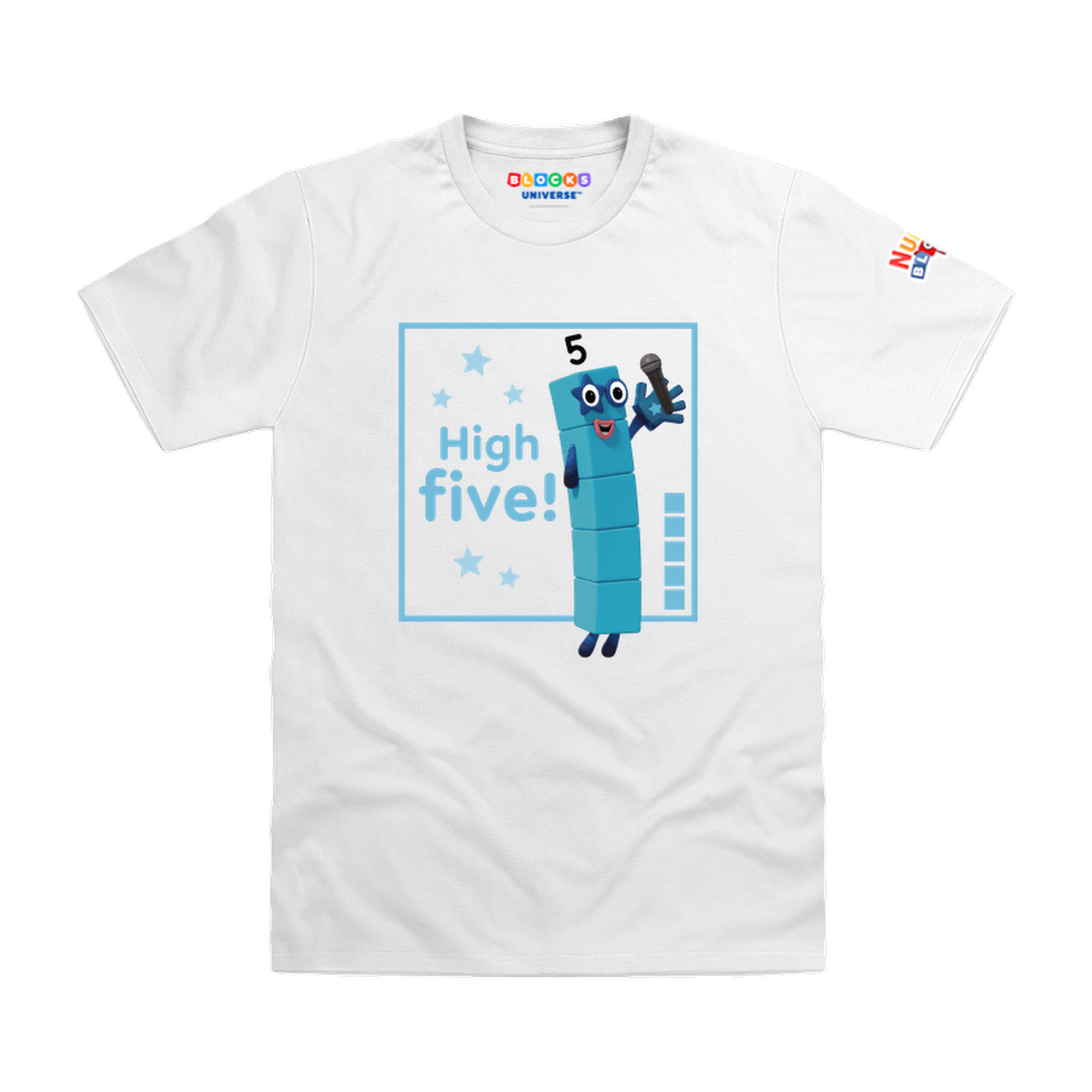 Numberblocks Five - High Five! Kids T-Shirt – Blocks Universe Shop